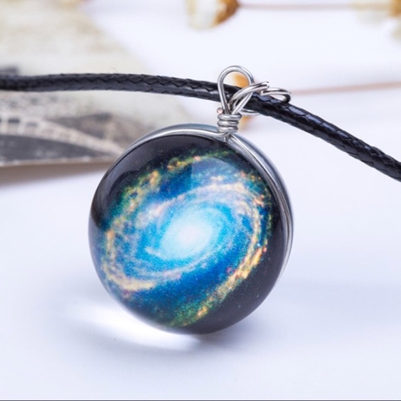 Jewelry | 2 Necklaces Saturn Space Galaxy Nebula Universe | Poshmark